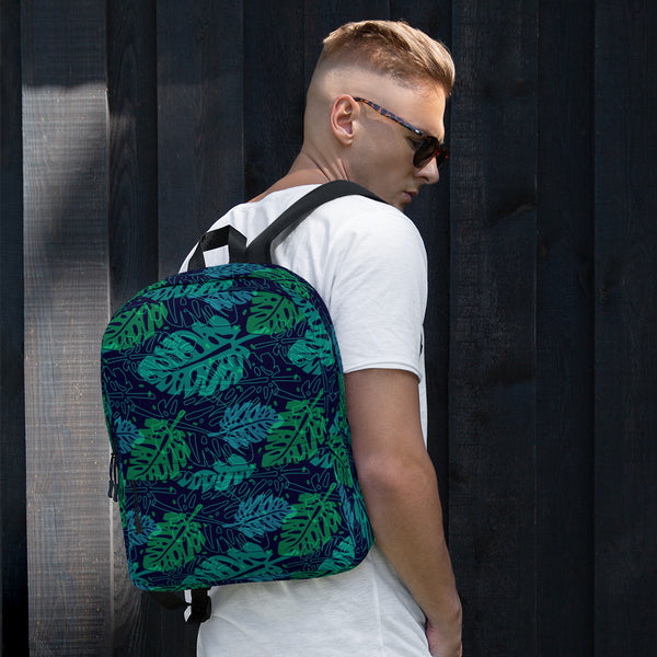 Tropical Green Summer Palm Leaf Backpack