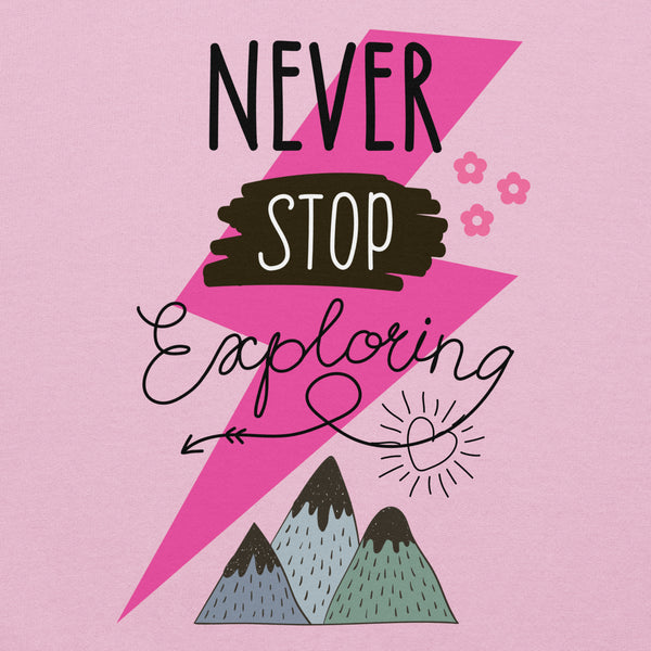Preppy Never Stop Exploring Mountains Hoodie for Women
